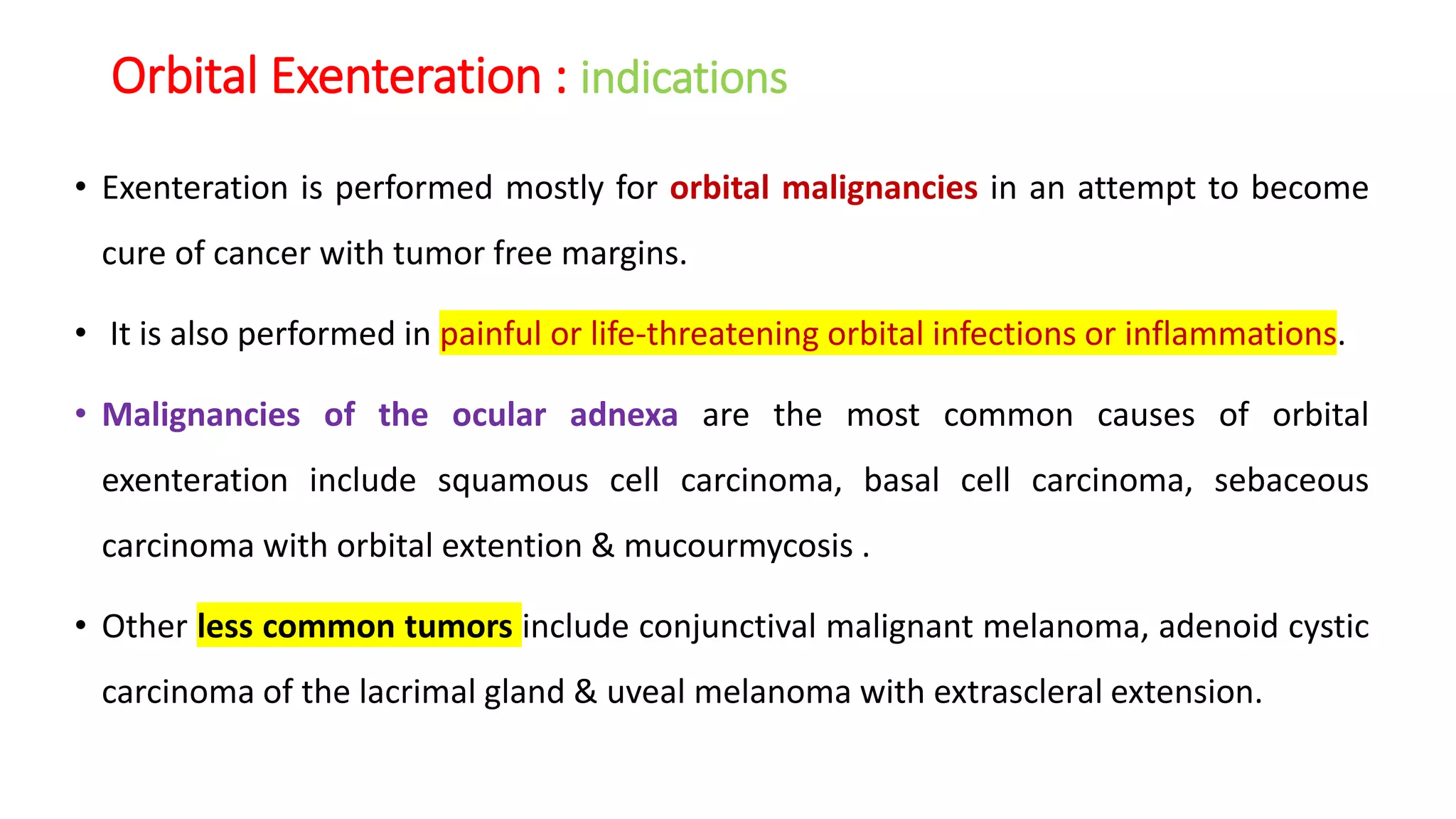 Enucleation, evisceration, exenteration | PPTX
