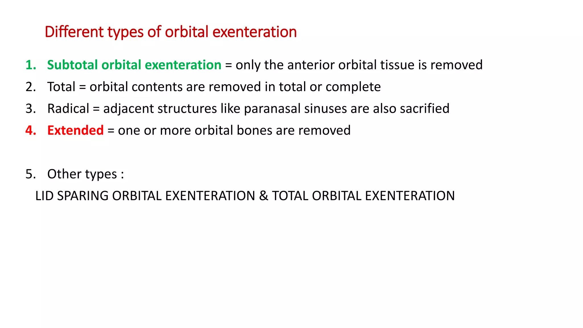 Enucleation, evisceration, exenteration | PPTX