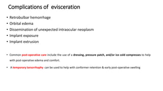 Enucleation, evisceration, exenteration | PPTX
