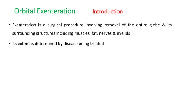 Enucleation, evisceration, exenteration | PPTX | Eye and Vision ...