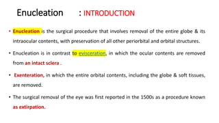 Enucleation, evisceration, exenteration | PPT