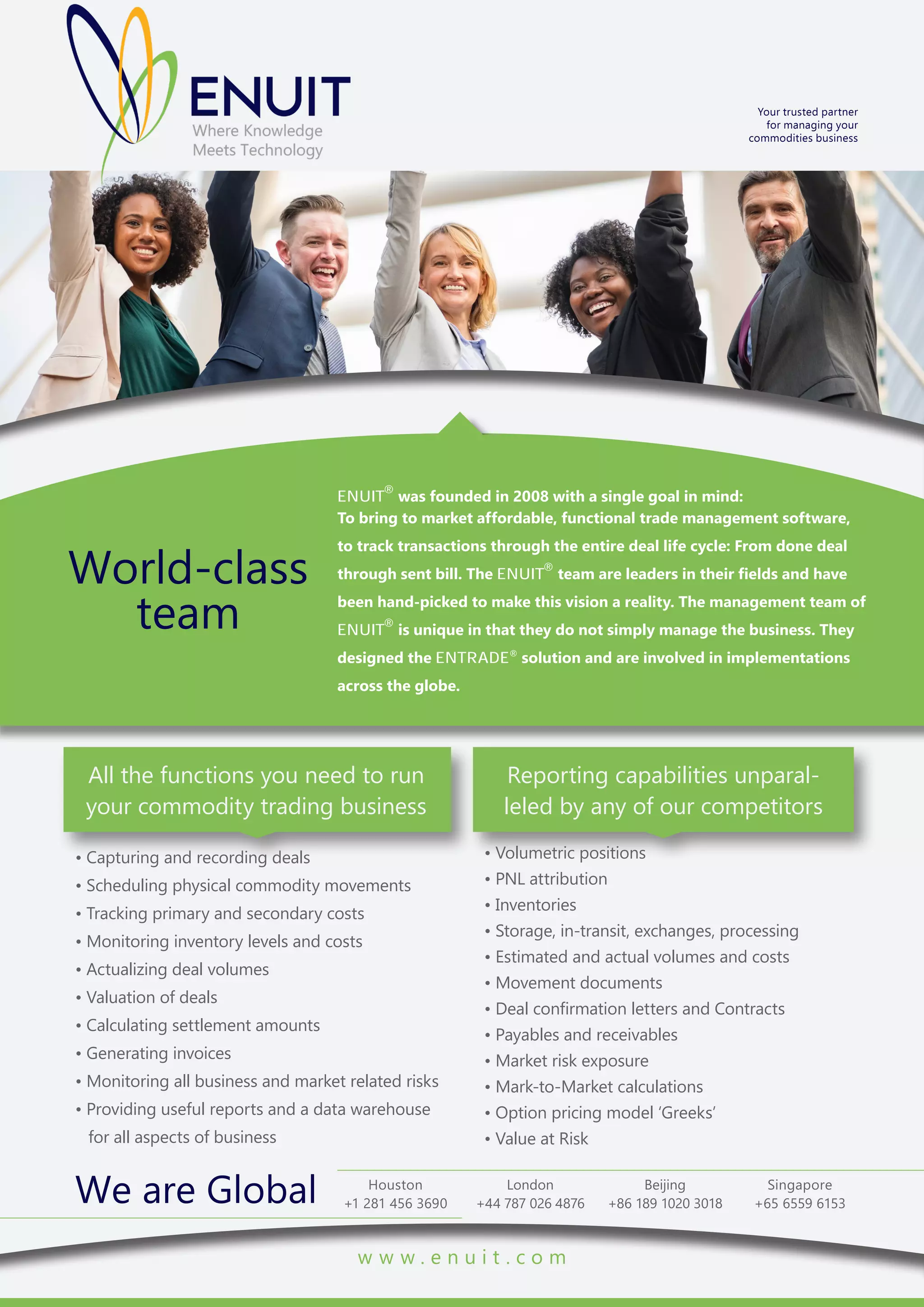 Enuit for Commodity and Energy Trading Risk management (CTRM/ETRM) | PDF