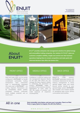 Enuit for Commodity and Energy Trading Risk management (CTRM/ETRM) | PDF