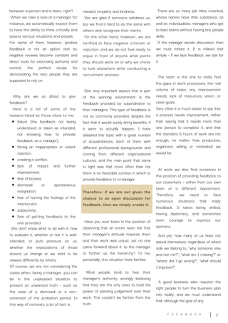 Feedback | PDF