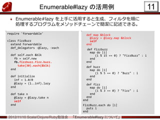 Enumerable lazy について | PPT