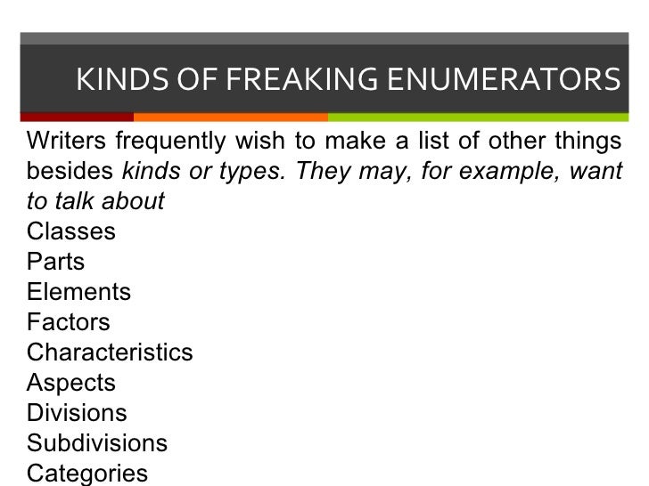 Enumeration