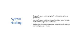 Enumeration and system hacking | PPTX