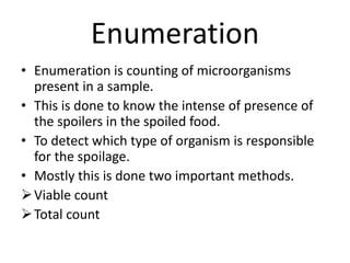 Enumeration methods ppt | PPTX