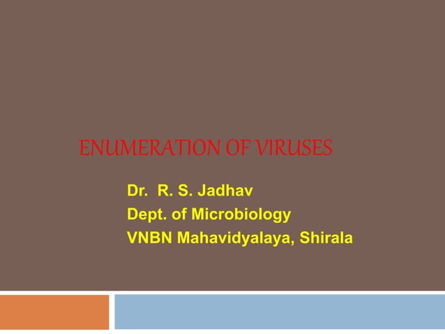 Enumeration Of Viruses Pptx Infectious Diseases Diseases And