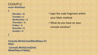 c# Enumerations | PPT