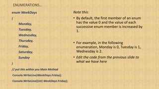 c# Enumerations | PPT