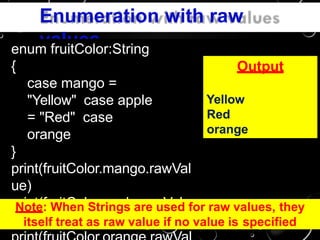 Enumerations, structure and class IN SWIFT | PPT