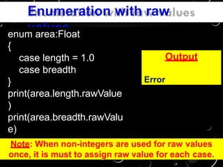 Enumerations, structure and class IN SWIFT | PPT