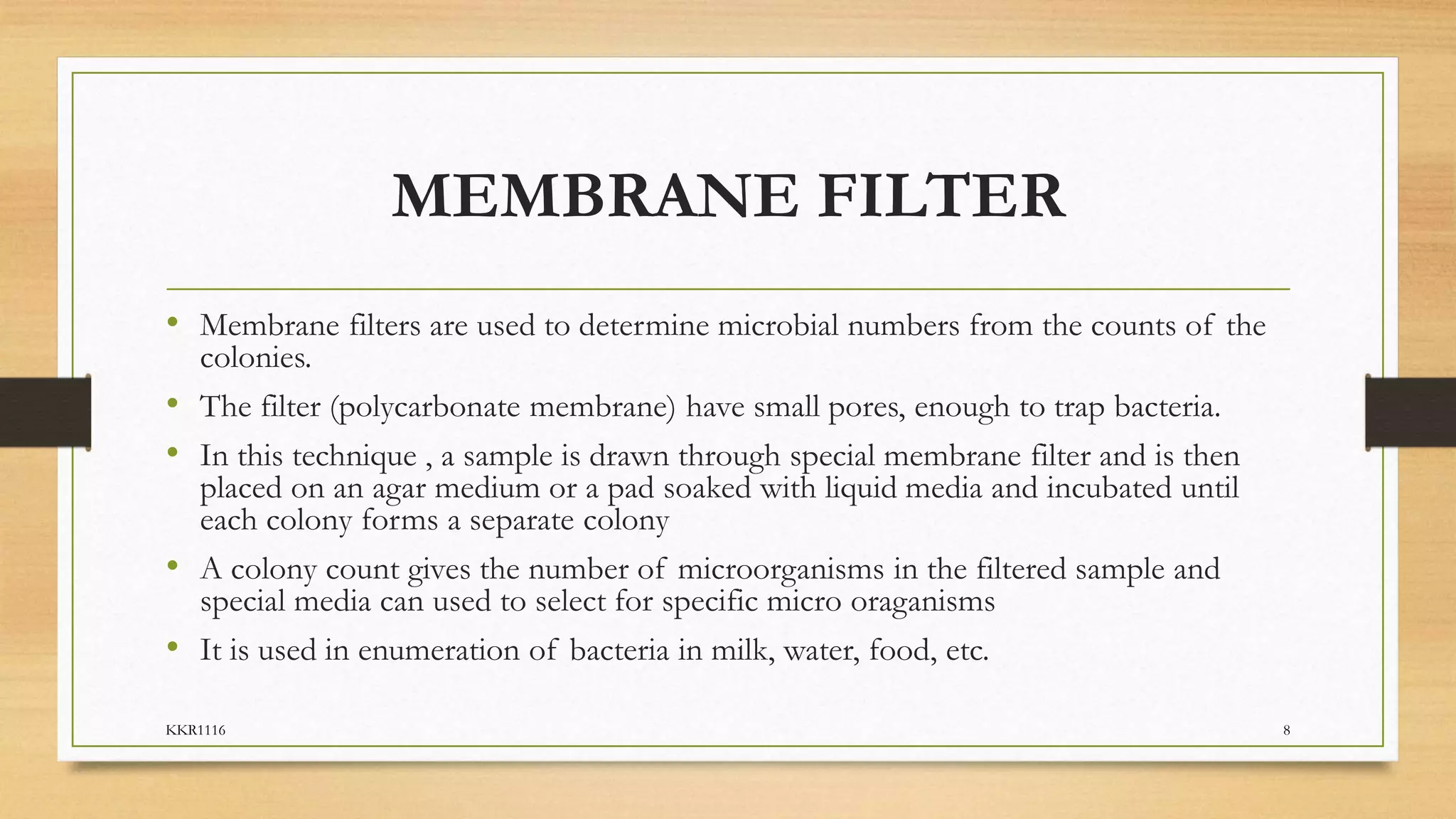 Enumeration techniques for microbes | PPTX