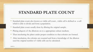 Enumeration techniques for microbes | PPTX