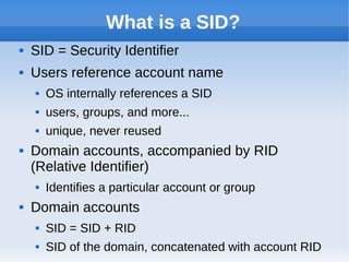 Enumerating Windows Users | PPT