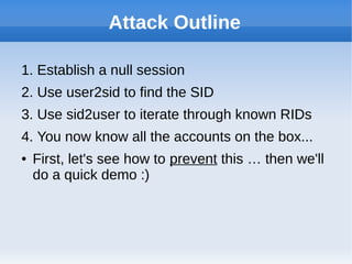 Enumerating Windows Users Ppt