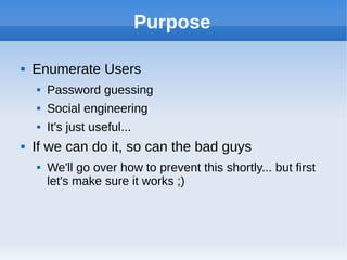 Enumerating Windows Users | PPT