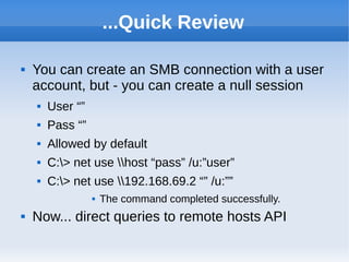 Enumerating Windows Users | PPT