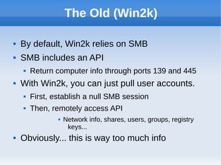 Enumerating Windows Users | PPT