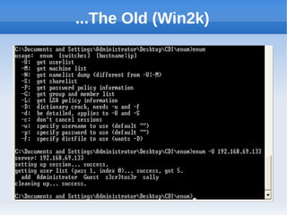 Enumerating Windows Users | PPT