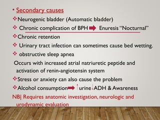 Nocturnal Enuresis | PPT