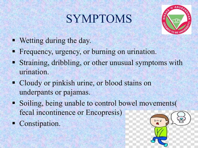 Enuresis | PPTX | Sleep Disorders | Diseases and Conditions