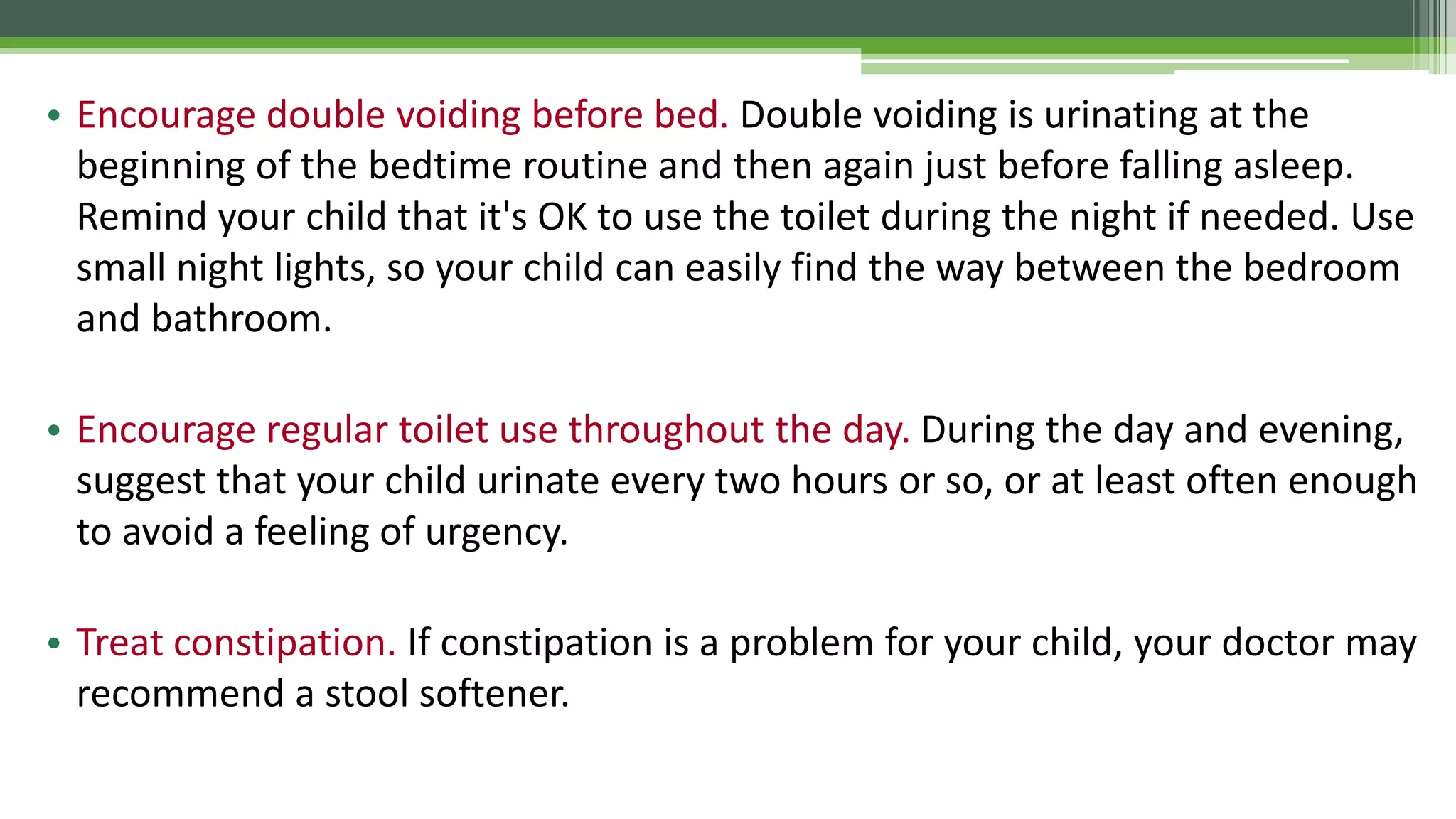 Enuresis| bed wetting - a detailed medical study | PPTX