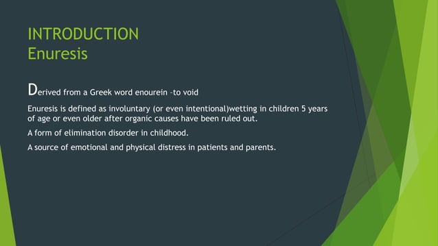 ENURESIS AND ENCOPRESIS (1).pptx | Digestive Disorders | Diseases and Conditions
