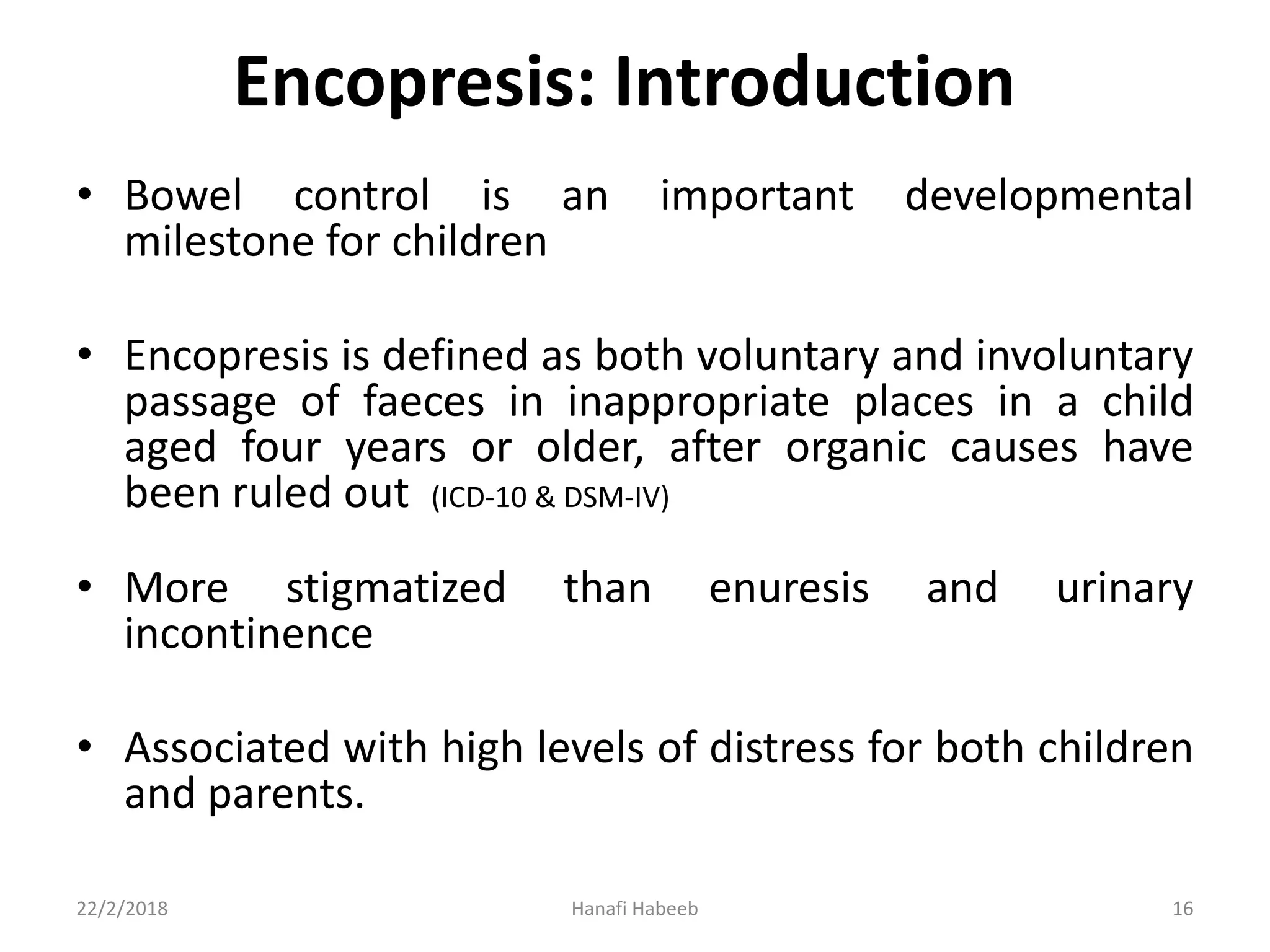 Enuresis and Encopresis (Elimination Disorder) | PPTX