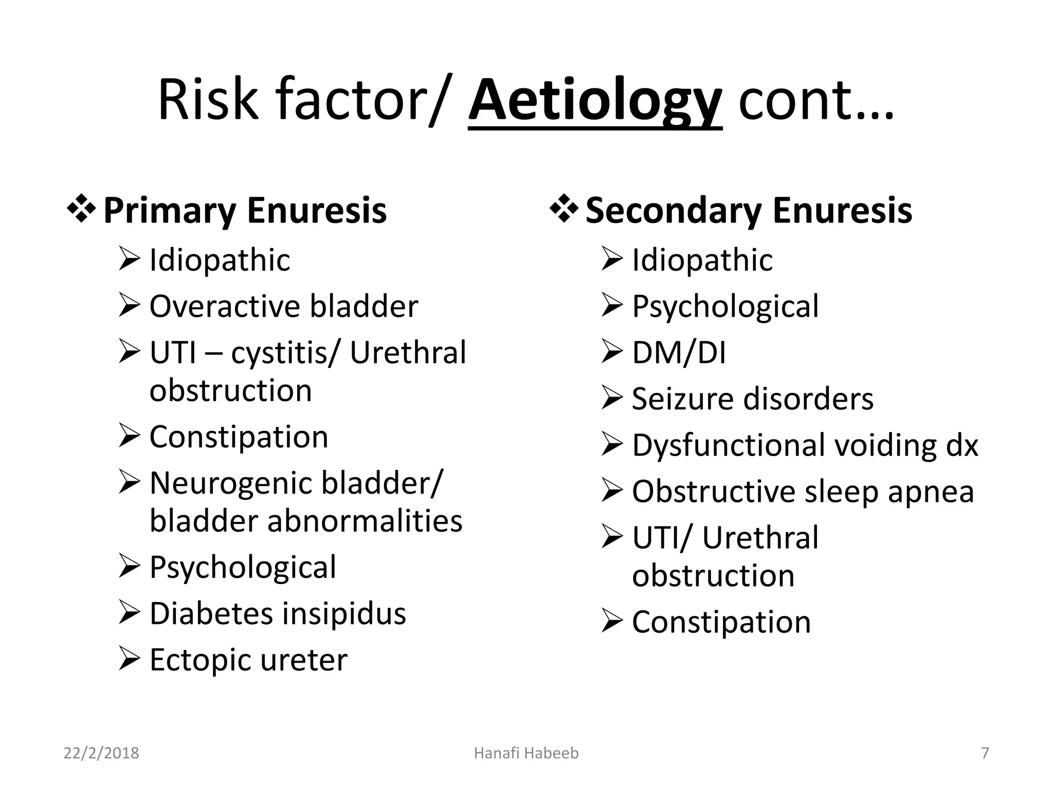 Enuresis and Encopresis (Elimination Disorder) | PPTX