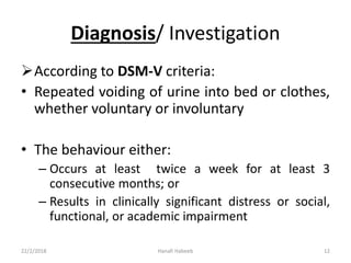 Enuresis and Encopresis (Elimination Disorder) | PPTX