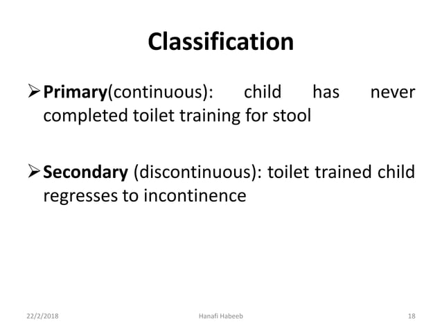 Enuresis and Encopresis (Elimination Disorder) | PPTX | Digestive ...
