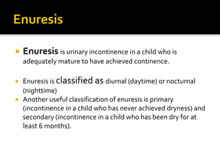 Enuresis in pediatrics | PDF