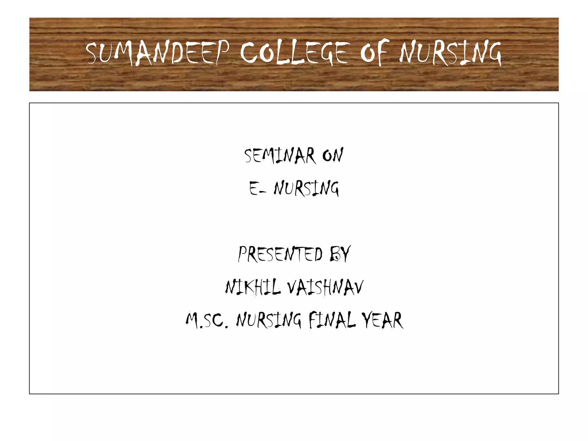 E nursing ppt | PDF