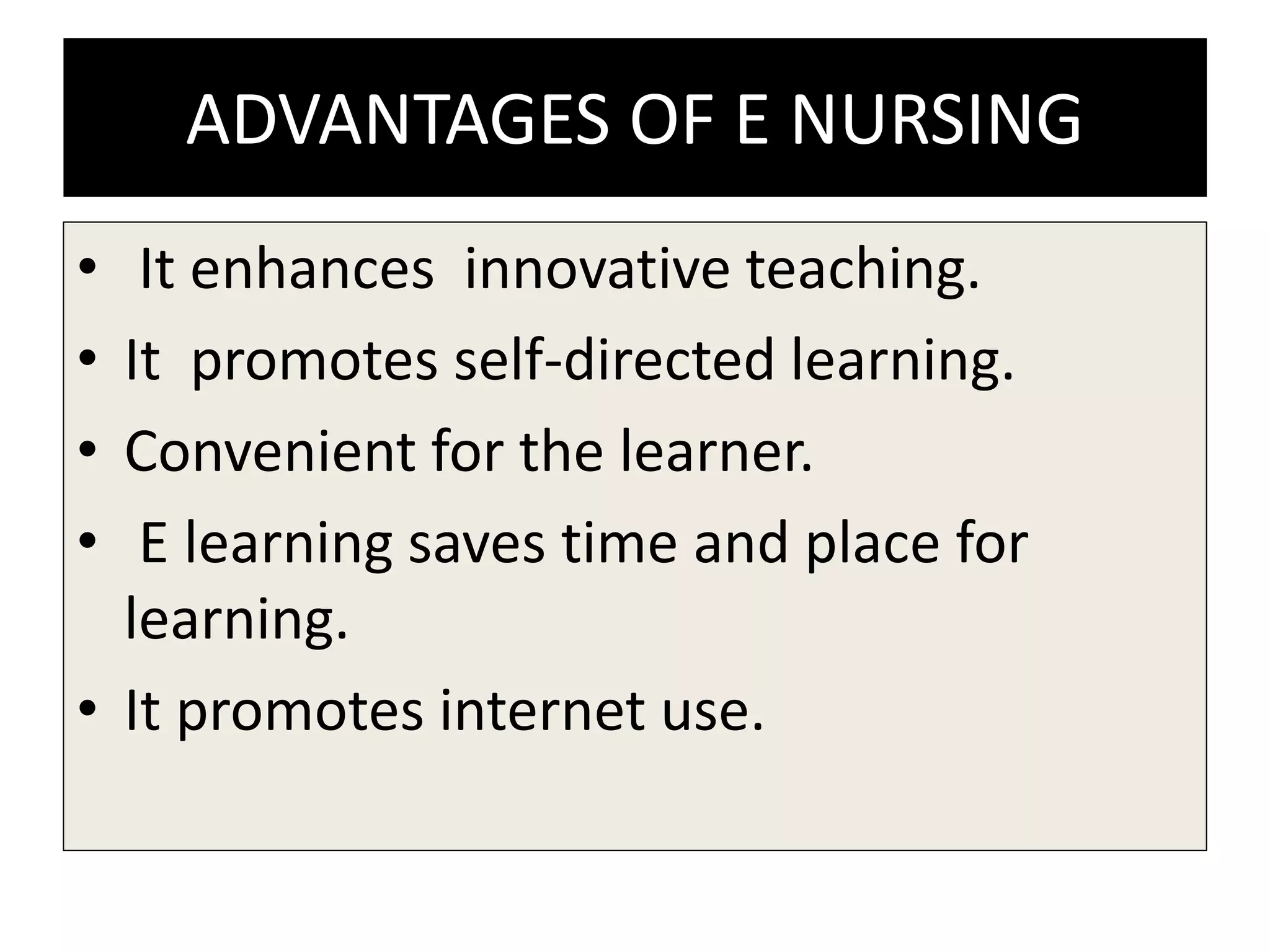E nursing ppt | PDF