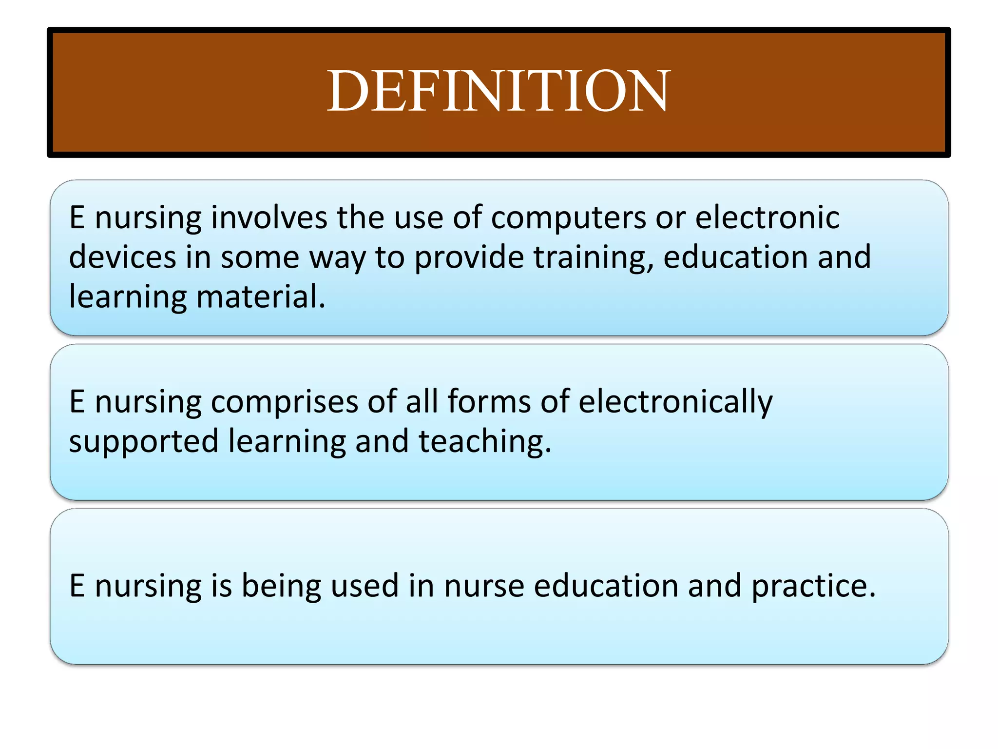 E nursing ppt | PDF