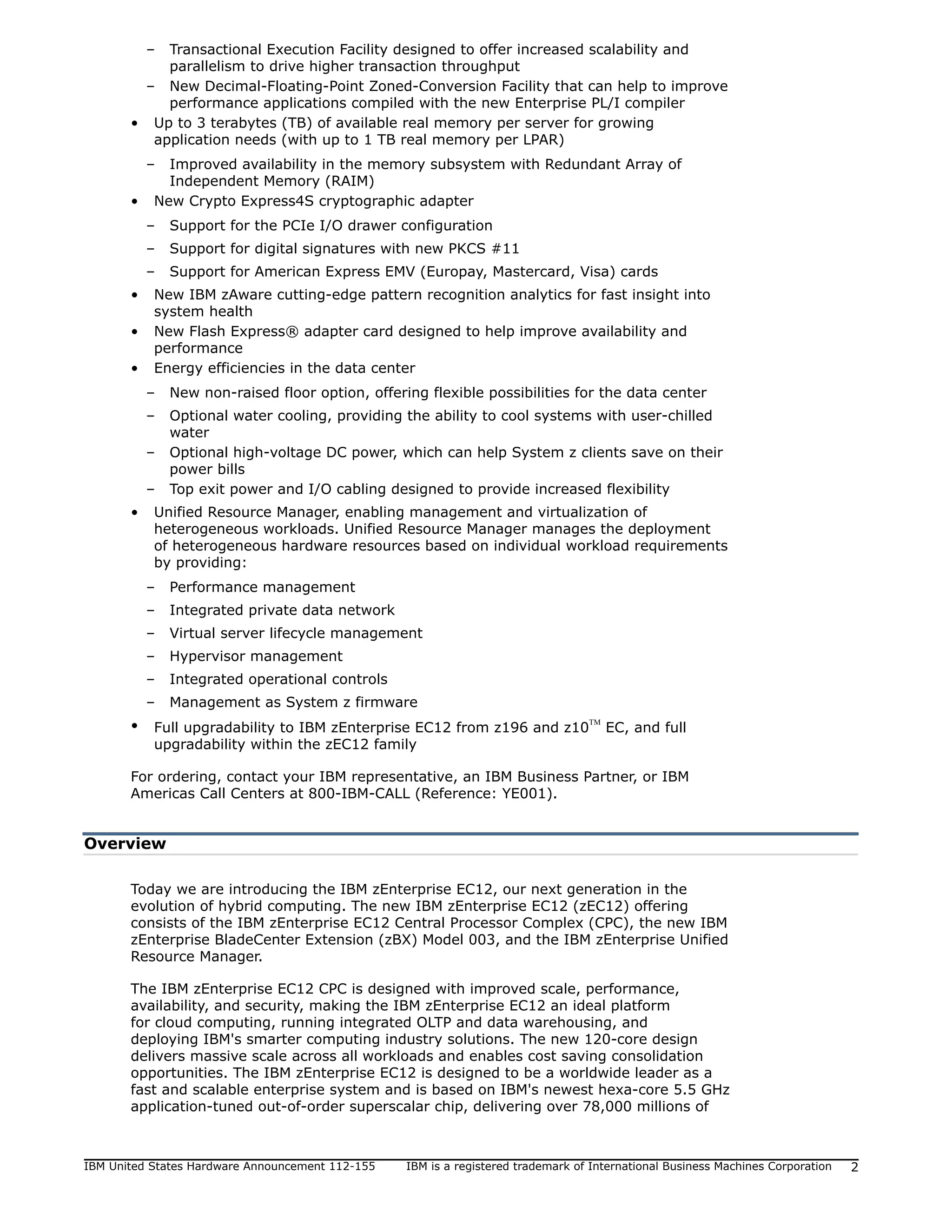 The IBM zEnterprise EC12 | PDF