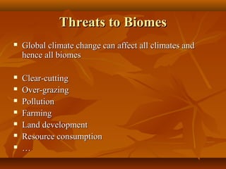 Biomes | PPT | Geography | Science