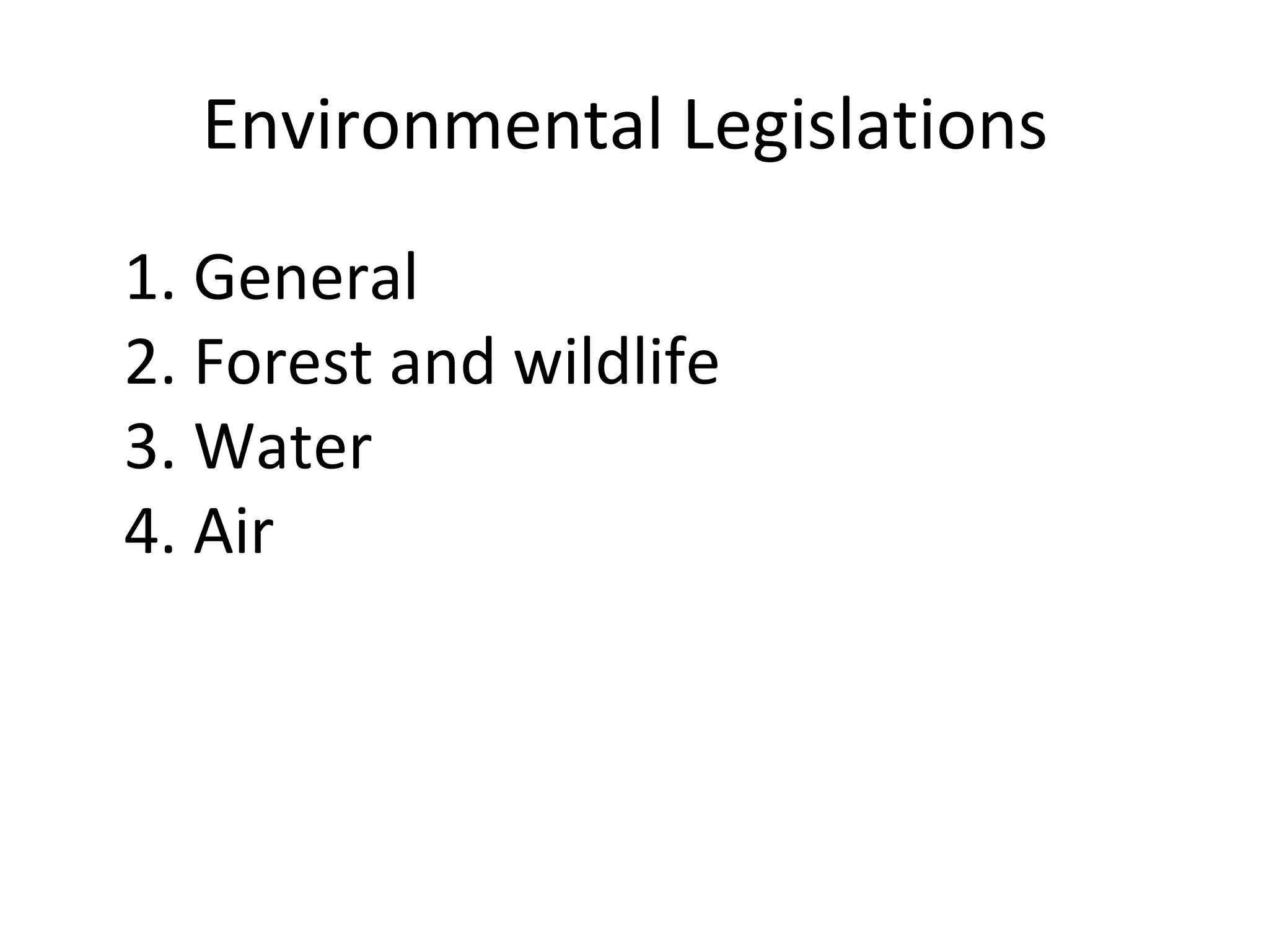 environmental legislations in india-16slides | PPT