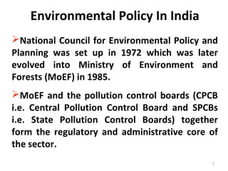 environmental legislations in india-16slides | PPT