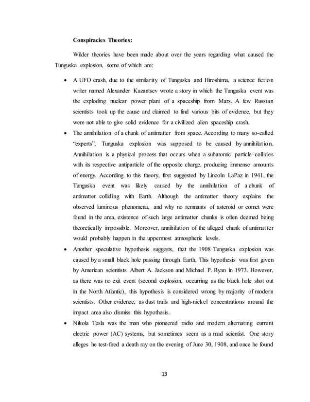 TUNGUSKA EVENT | PDF