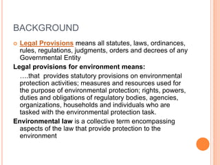 legal provision for environment in Nepal | PPTX
