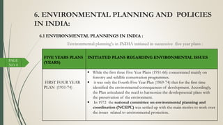 Environmental Planning and Policies in India | PDF