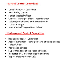 Emergency organization in underground coal mine with indian case ...