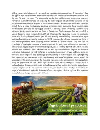 Impact of agricultural practices on environment | PDF