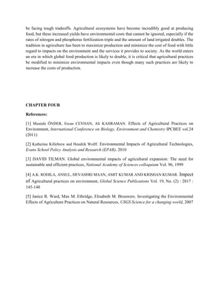 Impact of agricultural practices on environment | PDF