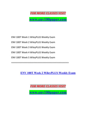 ENV 100 PAPER Education Begins--env100paper.com
