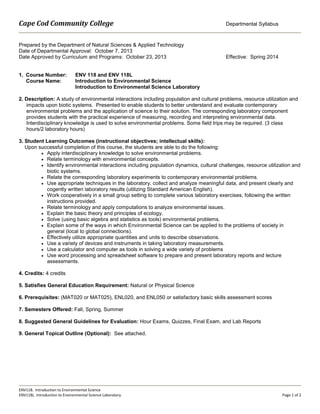 Env118 intro to_environmental_science | PDF