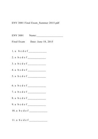 ENV 3001 Final Exam_Summer 2015.pdfENV 3001 Name_.docx